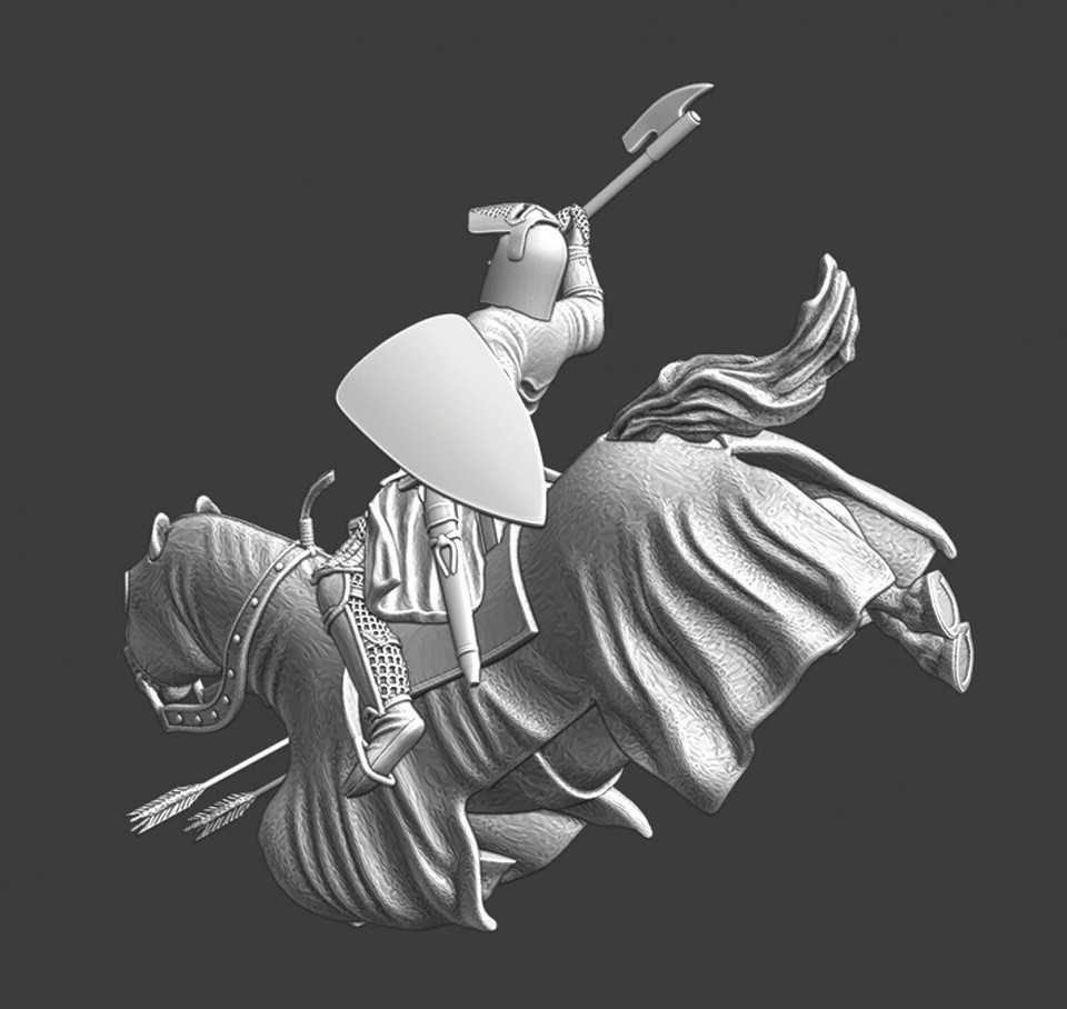 Northern Crusades Miniatures Medieval Mounted Knight Falling Casualty ...