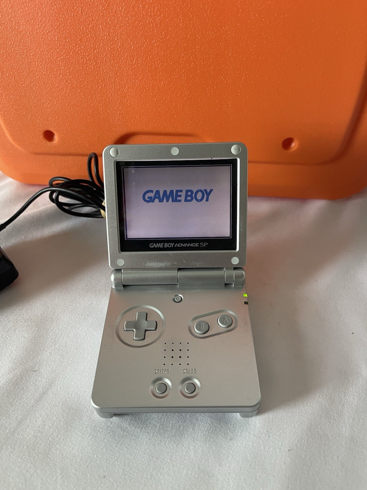 Nintendo Game Boy Advance SP GBA Silver Handheld Console System AGS-001 ...
