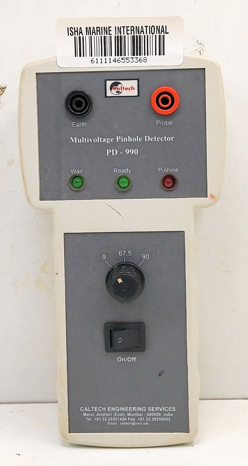 Caltech Engineering PD-990 Multivoltage Pinhole Detector for sale ...