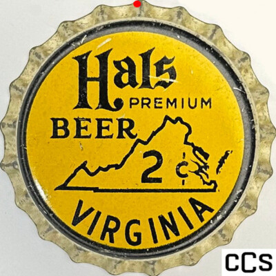 Hals Hals Brewing Co. BEER cork lined beer bottle cap 1954-1962 | eBay.de