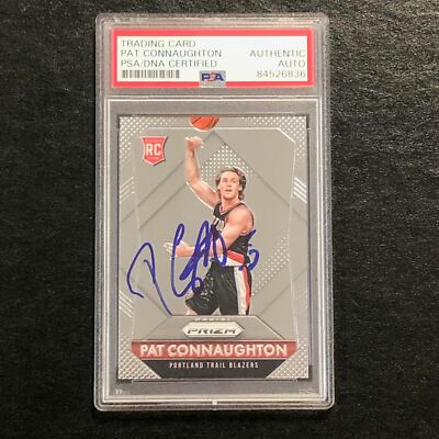 2015-16 PANINI PRIZM #333 Pat Connaughton Signed Rookie Card AUTO PSA ...
