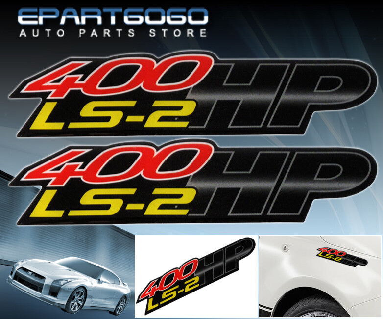 2X 400Hp Ls2 Chevy Emblem Decal Sticker Badge Logo 3D Waterproof Trunk ...