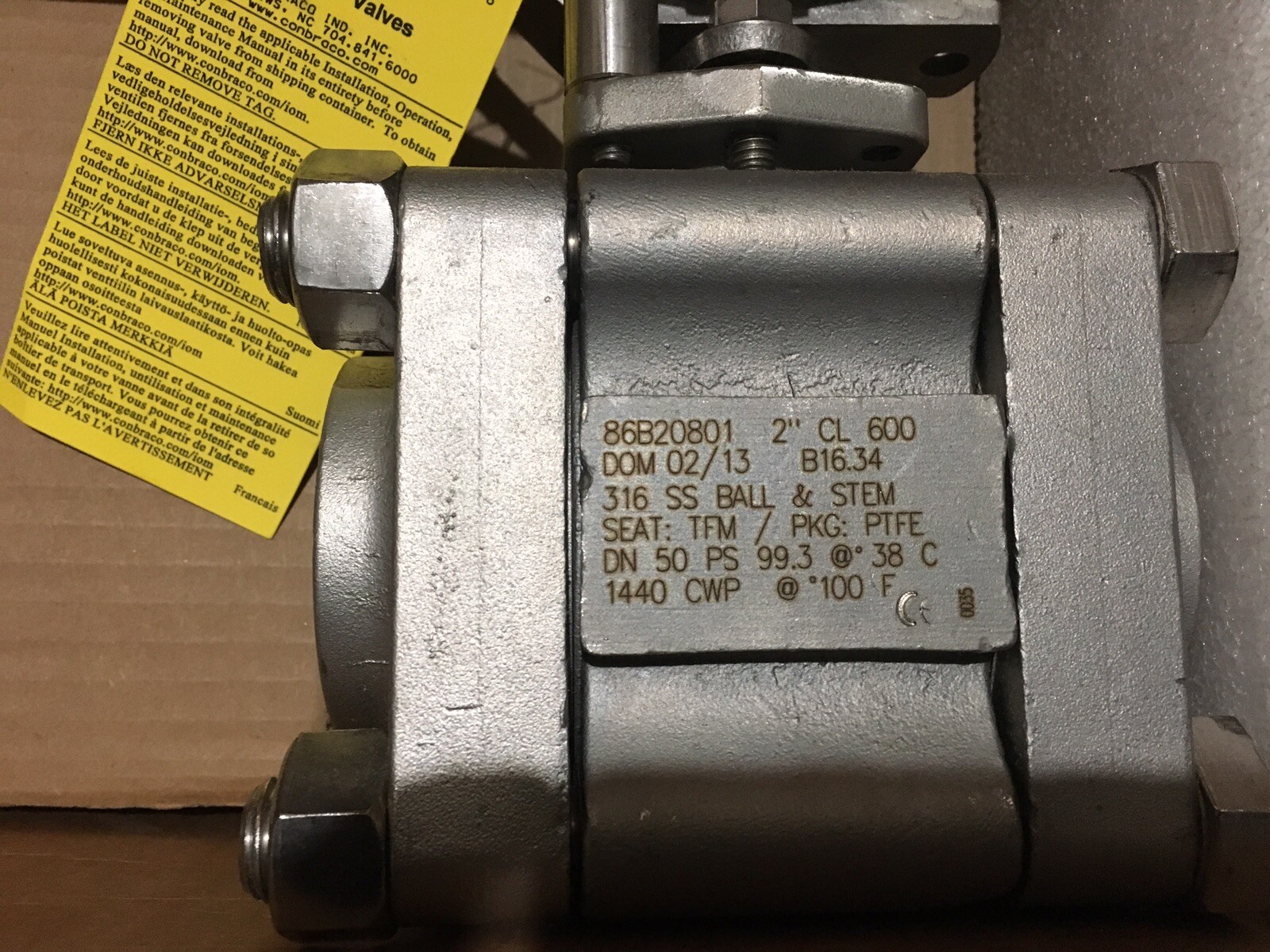 Apollo 86b-208-01 86B20801 2 Inch 3-piece Socket Weld Ball Valve for ...