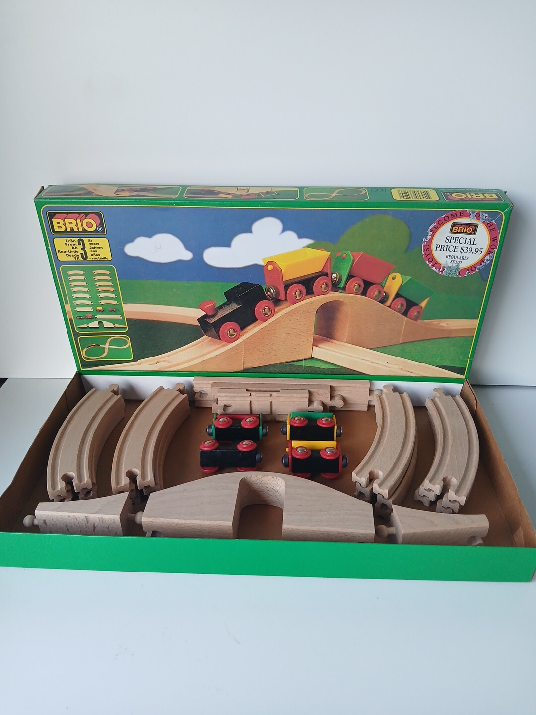 Vintage BRIO Wooden Train Set 100 Complete Made in Sweden Figure 8 Wood ...