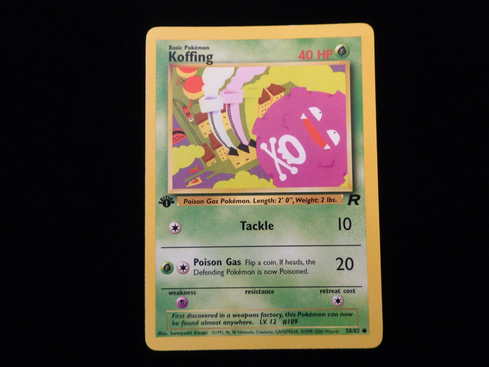 Pokemon ~ KOFFING ~Team Rocket FIRST EDITION Card 58/82 (NM) Near Mint ...