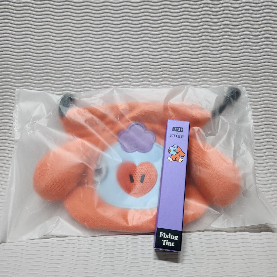 [BTS] BT21 X ETUDE FIXING LIP Tint + POUCH Set Tracking Lip Holder ...