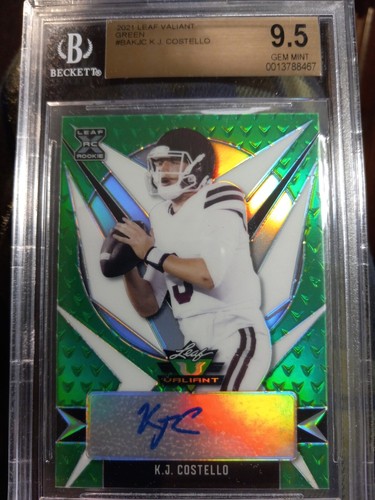 2021 Leaf Valiant Green KJ Collins Auto 9.5 Beckett /99 | eBay