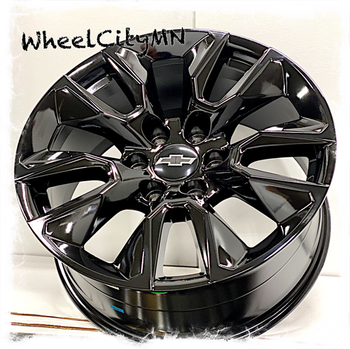 20" gloss black OE 5916 replica RD4 RST rims fits 2019 2023 Chevy Tahoe ...