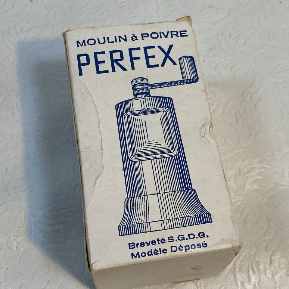 Vintage PERFEX Pepper Mill Grinder 4" France Steel/Aluminum Box Moulin A Poivre | eBay