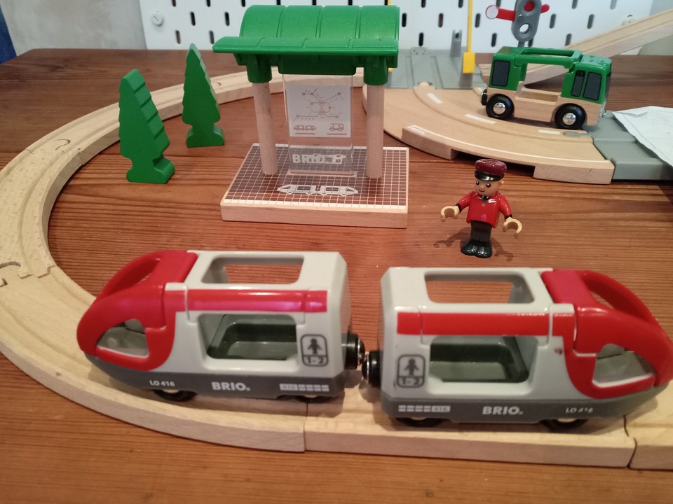 Brio Rail and Road City Set Wooden Trains & Track | eBay UK