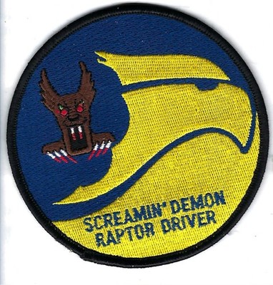 PATCH USAF 7TH FIGHTER SQ RAPTOR DRIVER F22 PILOT HOLLOMAN AFB FS-26A ...