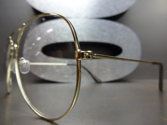 Men or Women CLASSIC VINTAGE RETRO Style Clear Lens EYE GLASSES Gold ...