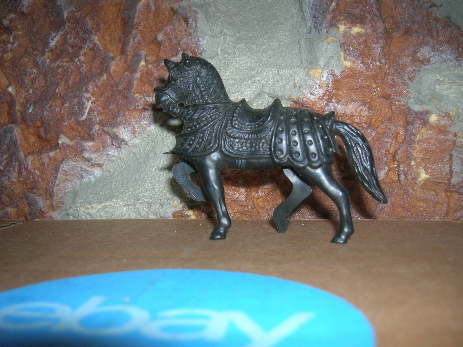 LIDO 1950'S KNIGHTS HORSE 54MM PLAYSET BLACK ARMORED WALKING TOY ...