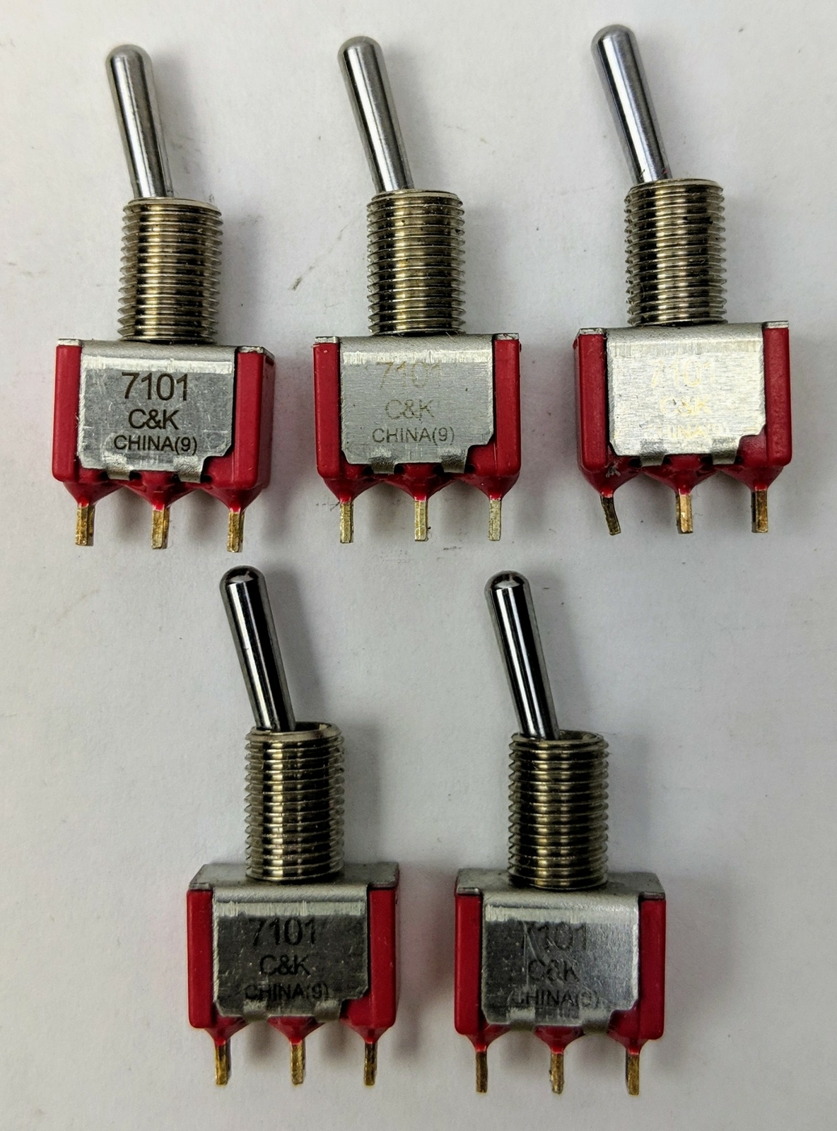 Toggle Switches Switch 7101 C&K 2A 250VAC 5A 120VAC Lot of 5 | eBay