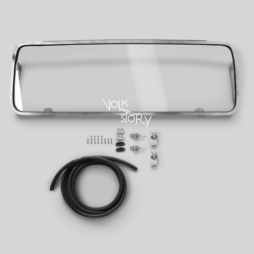 SAFARI WINDOW REAR WINDOW | MATT POLISH STAINLESS STEEL | WITH SEAL/VW ...