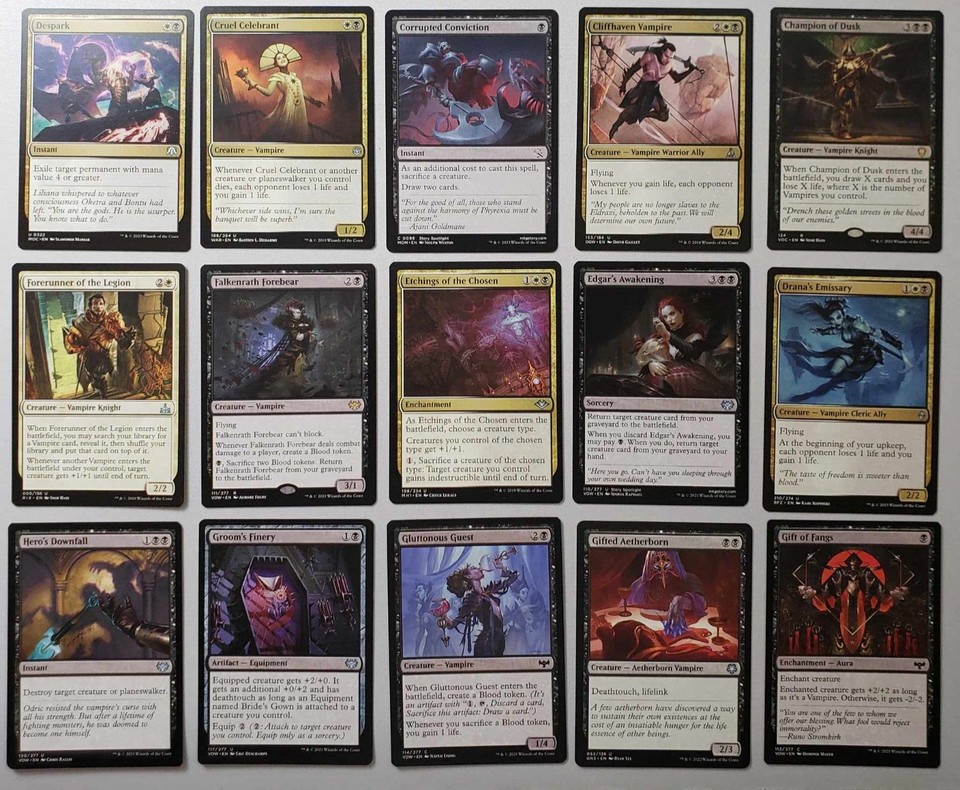 MTG Commander Edgar Charmed Groom Complete Vampire EDH Deck with Rares ...