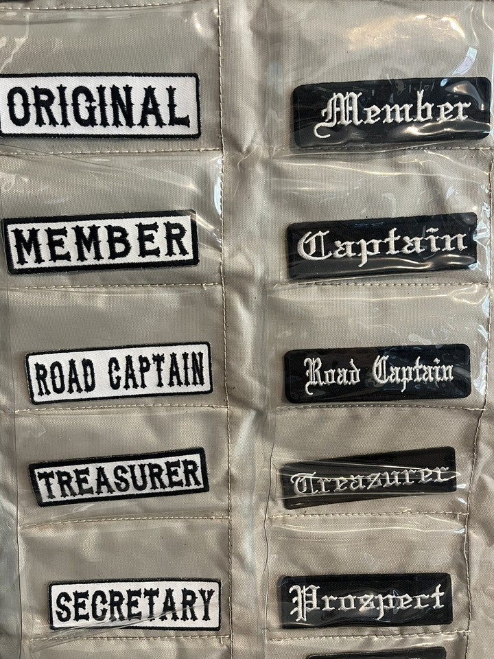 YOU PICK STYLE High Quality Motorcycle Club Rank Iron On Patches Biker ...