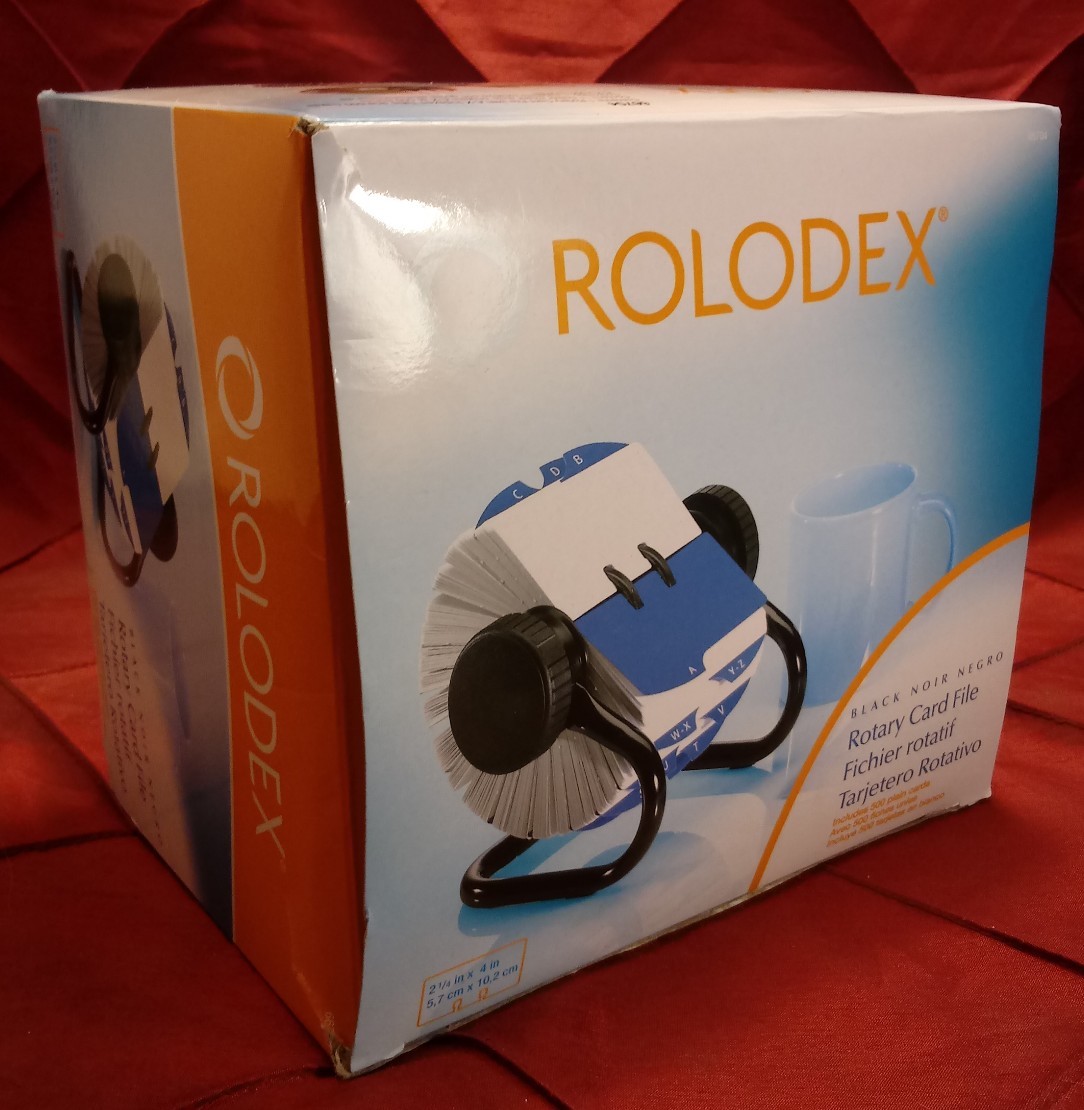 Rolodex Open Rotary Card File With 500 2-1/4 X 4 Inch Cards And 24 ...
