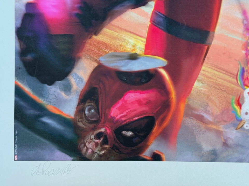 MARVEL LADY DEADPOOL SIDESHOW LITHOGRAPH POSTER SIGNED LIMITED EDITION ...