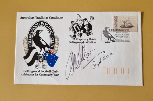 Australia FDC 1992 Collingwood Football Club Celebrates It's Centenary ...