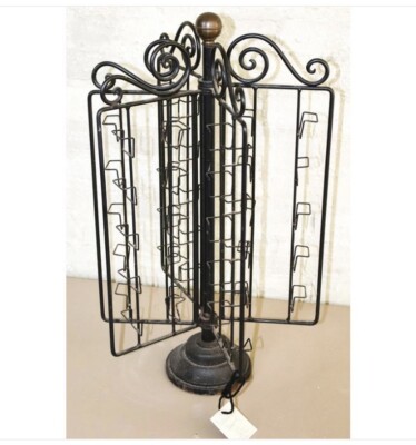 BEST Antique Postcard Stand Metal Wire Rack Rotating Cast Iron Store ...