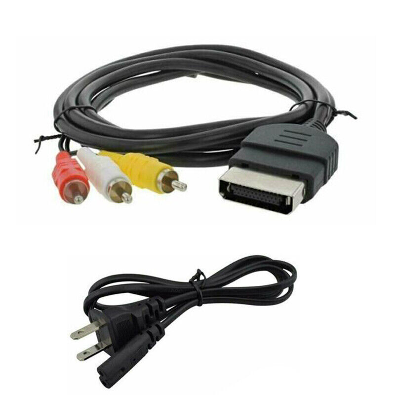 USA Xbox AV Cable +Power Cord for the Original Xbox Microsoft TV Charger Bundle