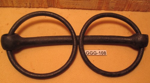 1800's Antique Heavy Straight Arched Mouth Ring Big Horse Driving Bit ...