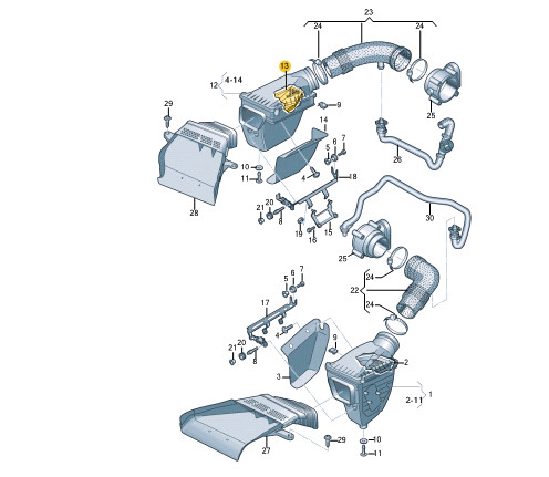NEW AUDI RS4 AVANT B9 RIGHT ENGINE AIR FILTER 8T0133843A | eBay