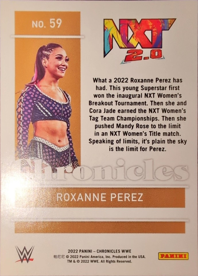 2022 Panini Chronicles WWE - Roxanne Perez #59 (RC) | eBay