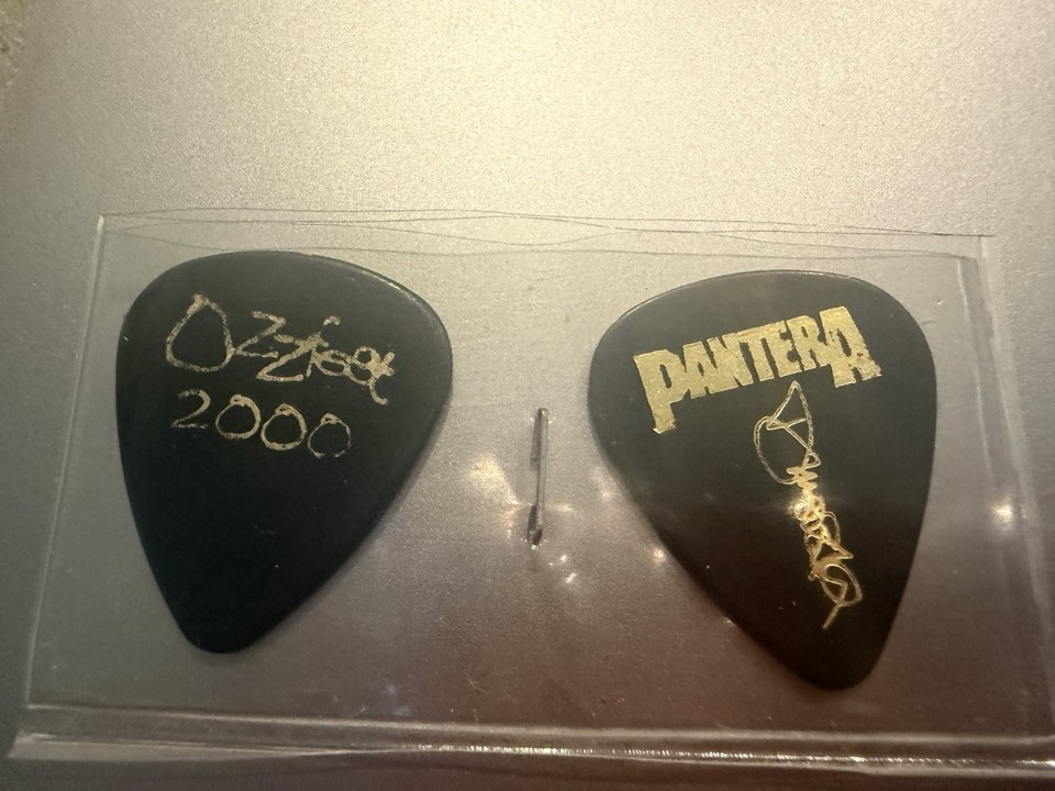 Pantera Dimebag Darrell Vintage Guitar Pick - 1997 101 Proof Tour | eBay