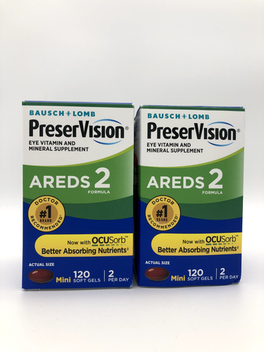 2x PRESERVISION AREDS 2 MINI SOFT GELS 120ct EACH EXP 12/25 NEW ...