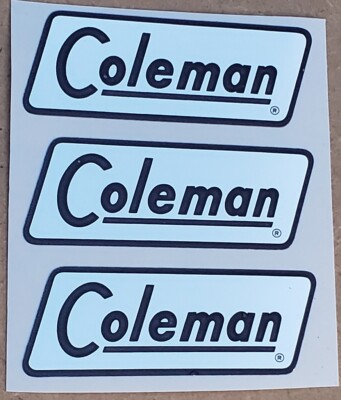 THREE (3) NEW COLEMAN REPLACEMENT FOIL STICKERS DECALS LANTERN STOVE ...
