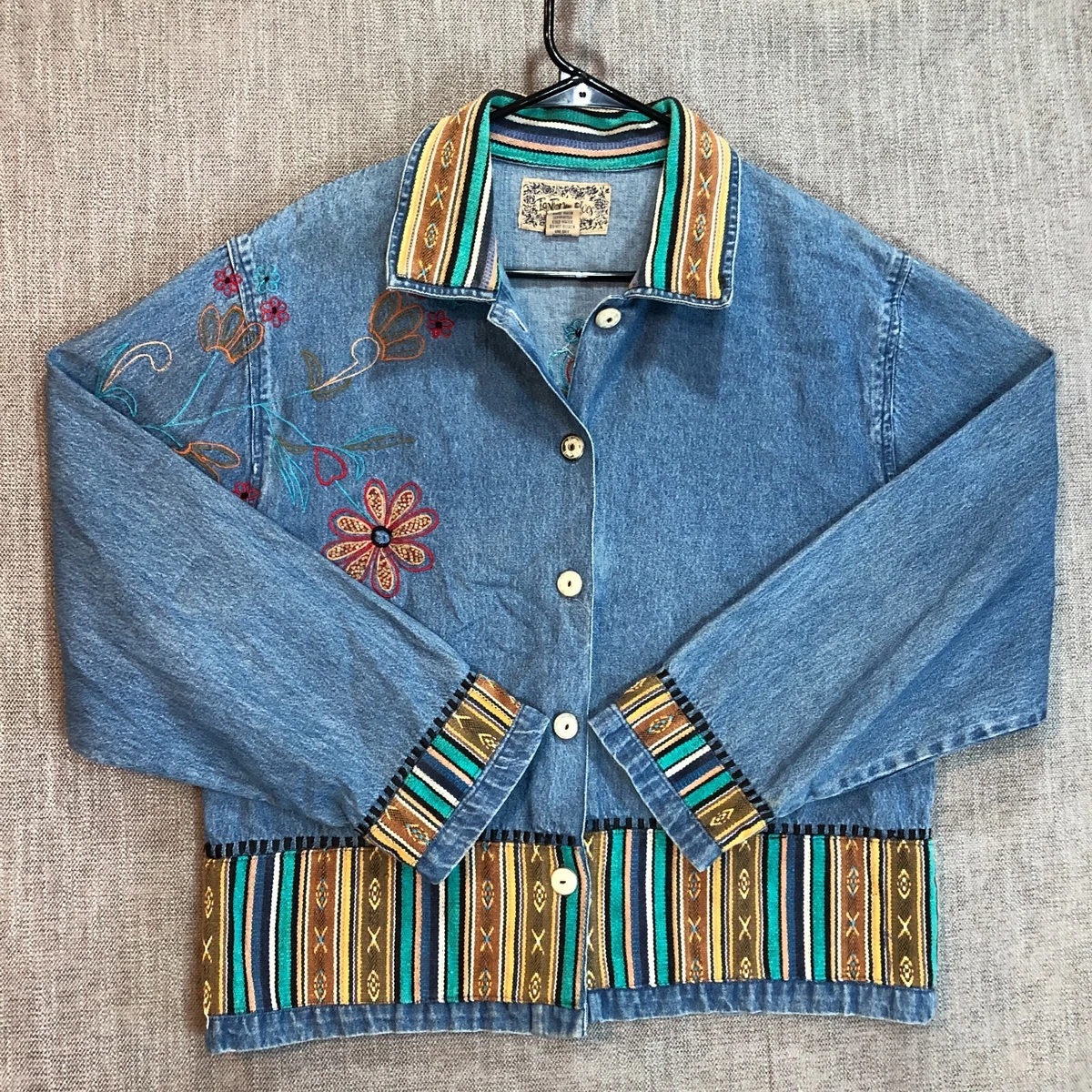 vintage native denim jacket long-