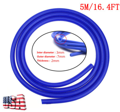 16.4Ft 3mm Vacuum Silicone Hose Line Pressure Relief Valve Pipe Tube ...