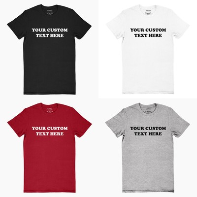 Custom Text T-Shirt Personalized Your Design Shirts Customized Print ...