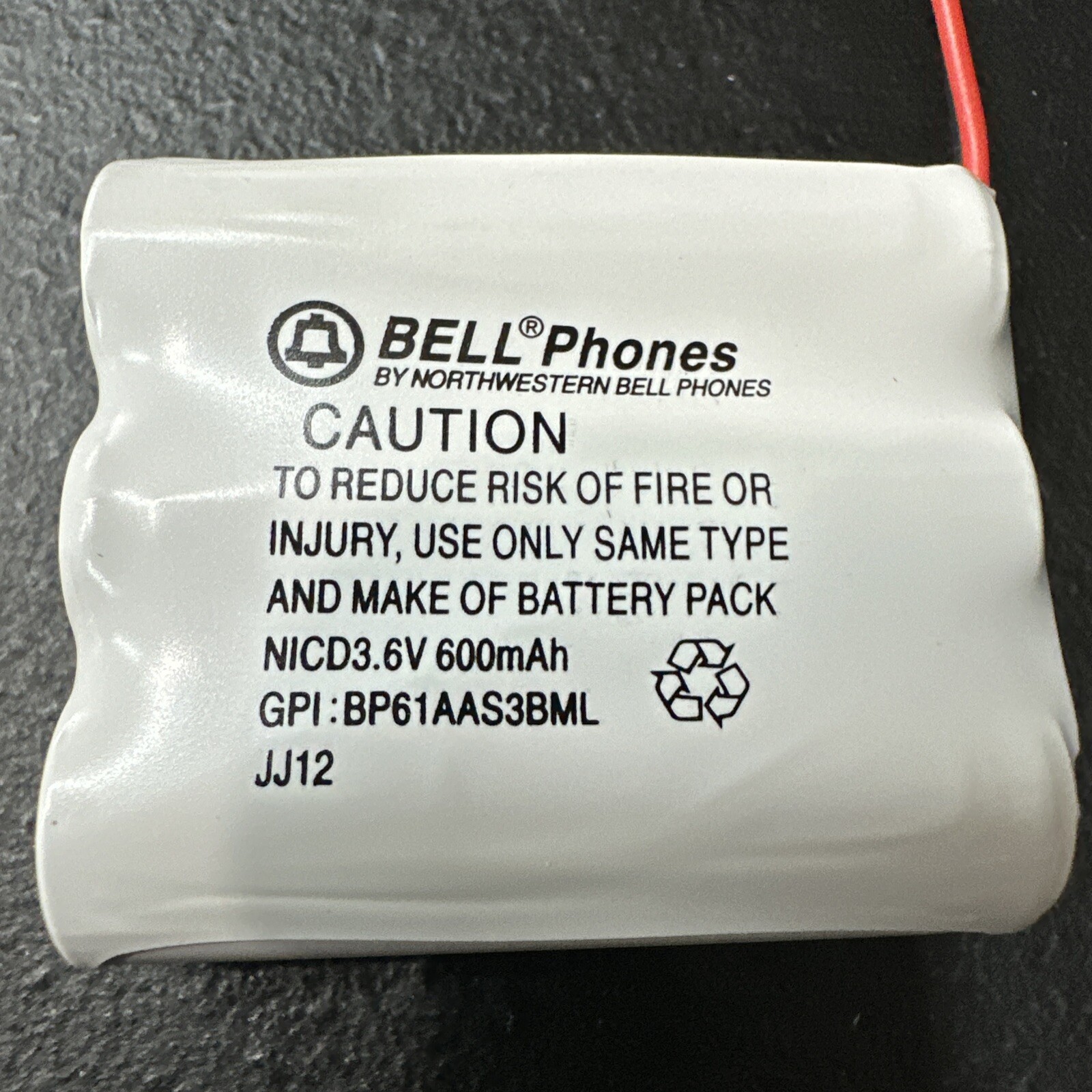 Bell Cordless Phone Battery Northwestern Bell Phones 3.6V 600mAh NiCd ...