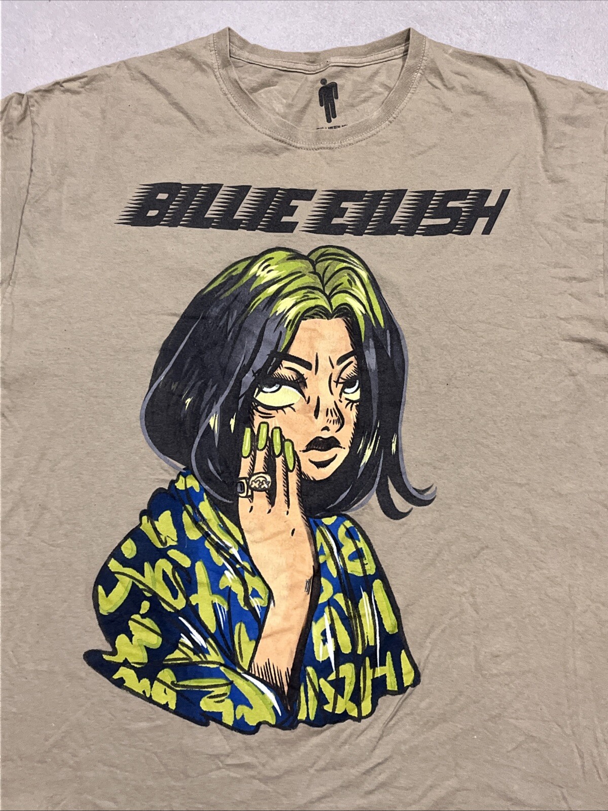 Billie Eilish 2020 Animation Graphic Mens Concert T-S… - Gem