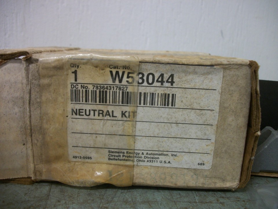 SIEMENS NEUTRAL KIT W53044 30-60AMP 600VOLT NIB | eBay