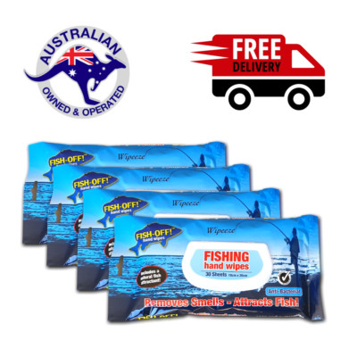 4X FISHING HAND WIPES - Removes Smells & Attracts FISH | eBay