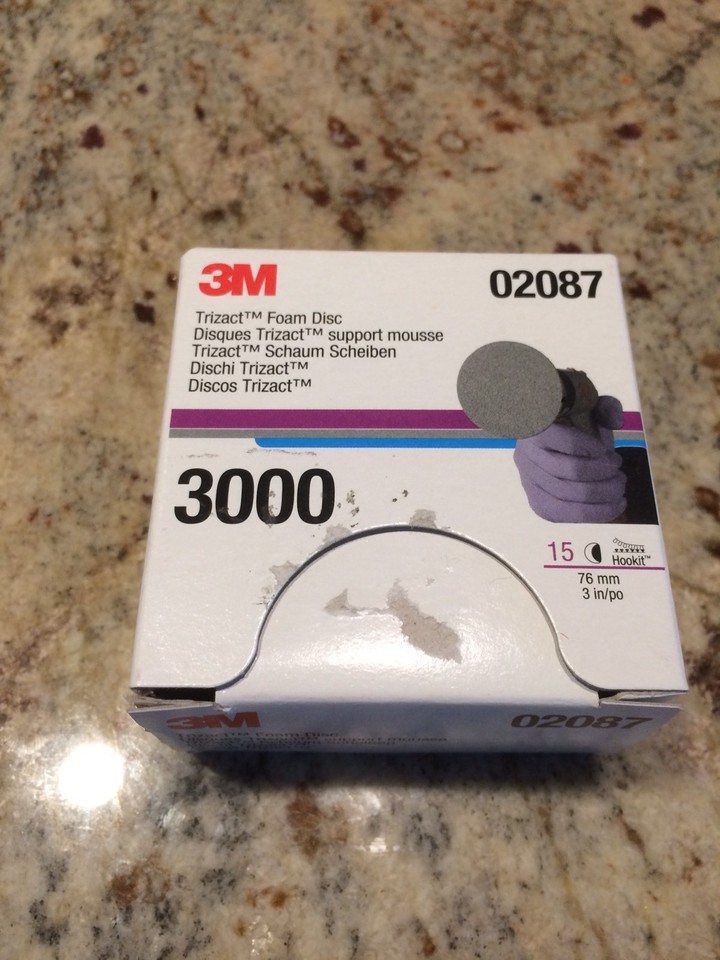 3m Trizact 3000 Grit 3" Hookit Foam DA Sandpaper (single disc) 02087 | eBay