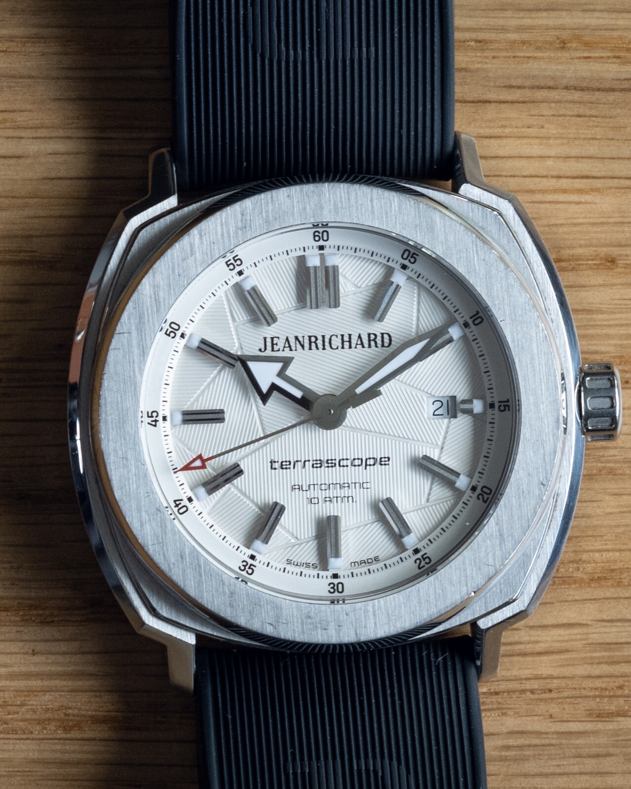 JeanRichard Terrascope, Textured White Dial, Field Wa… - Gem