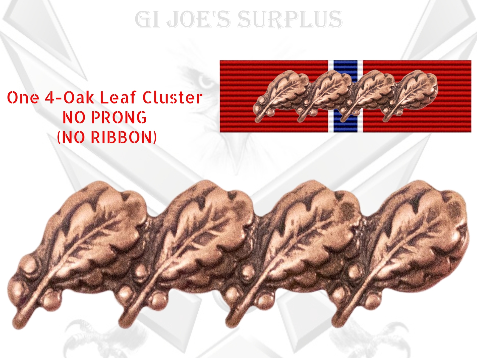 No Prong Military 4 Bronze Oak Leaf Cluster Bar OLC 5/16 Device Ribbons ...