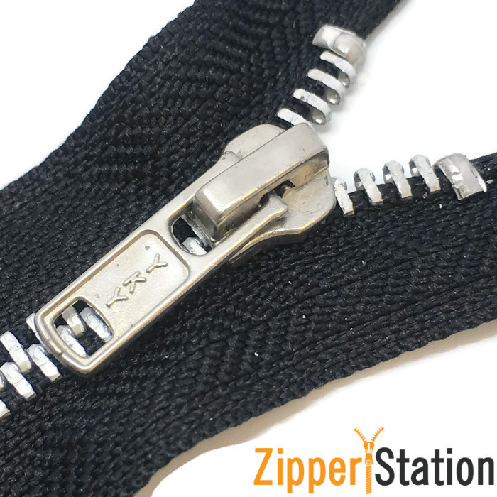 Silver Teeth Zip black Trouser Jeans Zipper - Closed End - 3 lengths 4 ...