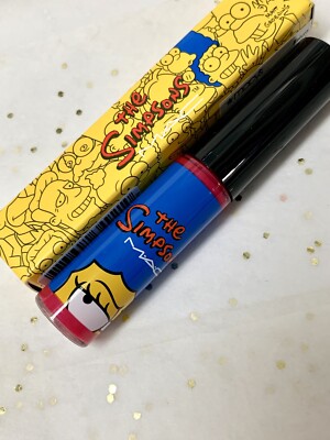 NIB MAC Lipglass RED BLAZER ~ The Simpsons LE ~ Bright Fuchsia | eBay