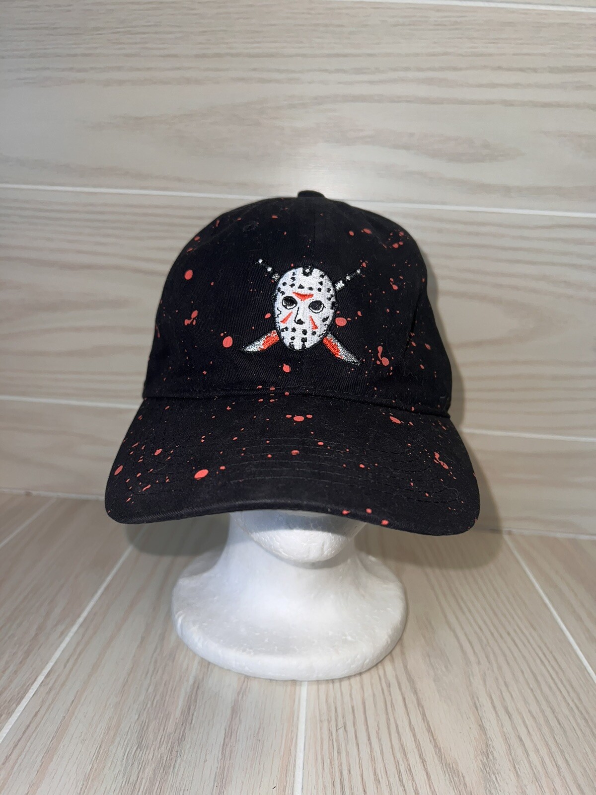 Jason Hat Friday the 13th Blood Splattered Black Stra… - Gem