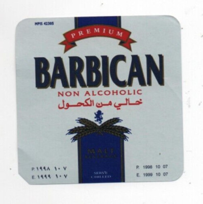 England - Vintage Beer Label - Bass PLC, London - Barbican Malt ...