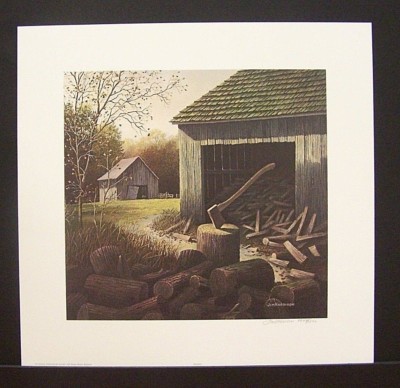 Jim Harrison “Woodpile" Limited Edition Numbered Print w/Study Prints ...