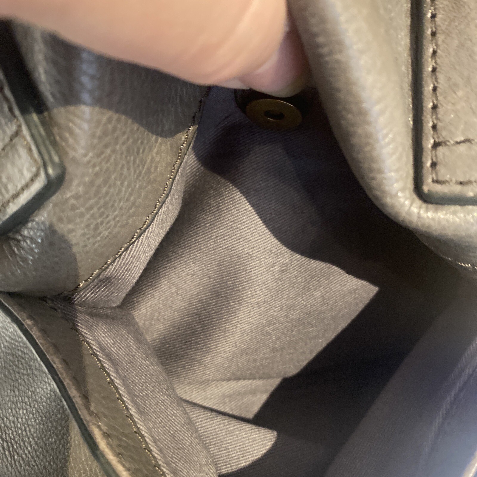 Fossil Gray Leather Women Satchel Crossbody Shoulder Purse Handbag ...