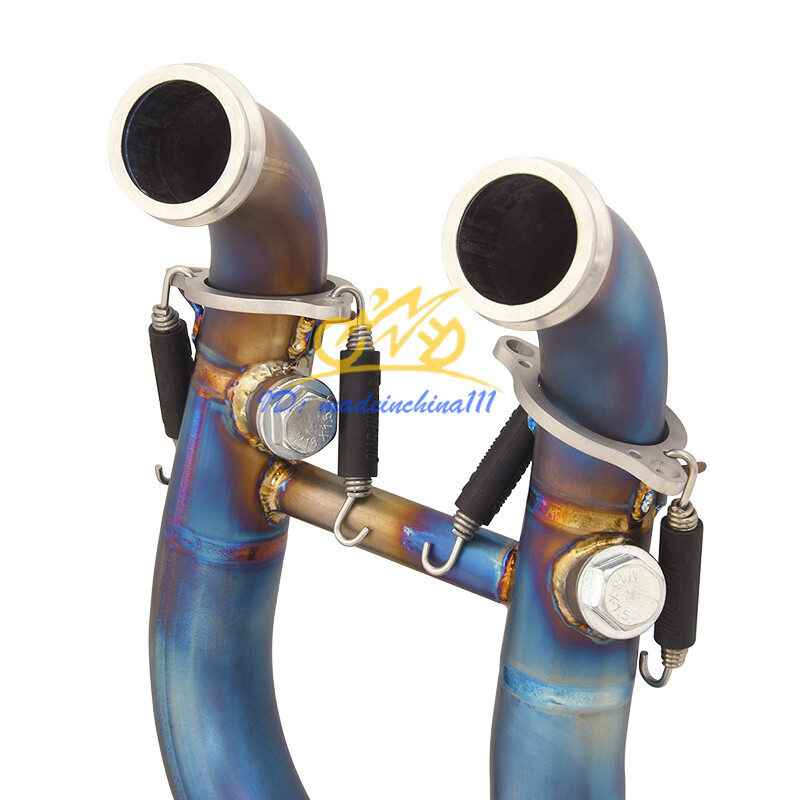 Blue Header Link Pipe Exhaust Titanium Alloy Modified For Duke 790 890 ...