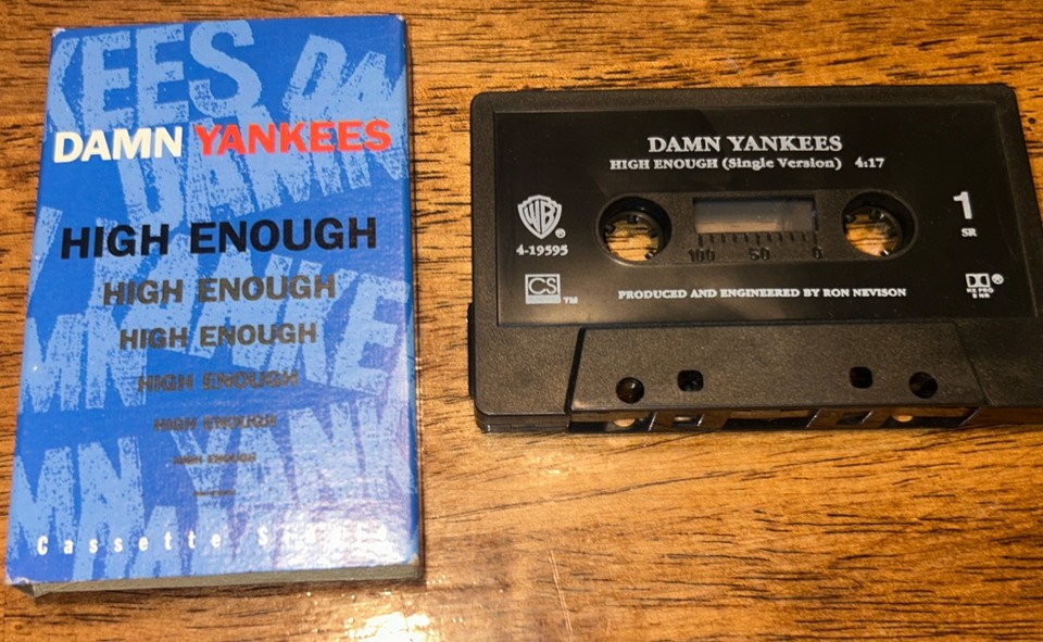 Damn Yankees High Enough Single 1990 Vintage Cassette Tape Original ...